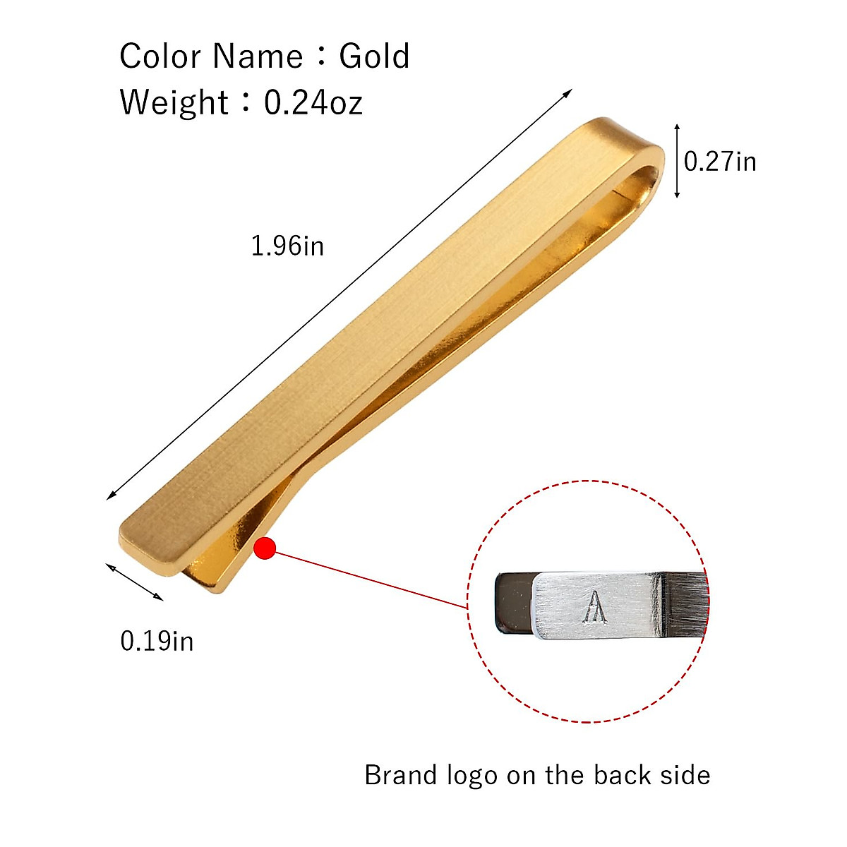 [TAVARAT] Tie Clip Tie Clips for Men Gold made in japan Tie Bar Tie Pin Tps-014-gd (gold)