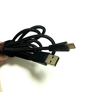 LZYDD USB Charging Cable for ASUS ROG Gladius III/ROG Keris/ROG Chakram/ROG Strix Scope/ROG Pugio II Mouse/Falchion Wireless 65% Keyboard(Black USB C Port)