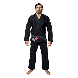 KINGZ Classic 3.0 Brazilian Jiu Jitsu Gi - Men's Lightweight Premium BJJ Kimono - IBJJF Legal - 450gsm Pearl Weave Pro Competition - (Black) A1