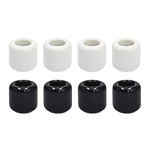 Ceramic Chime Candle Holder Set, 0.7 Inch Diameter Ceramic Candle Holder,Home Small Candle Holder for Casting Chimes, Rituals, Spells, Vigil, Wiccan Supplies & More(8 Pcs,Black,White)