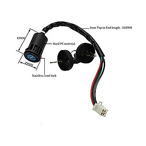 4 Wire Ignition Key Switch for 50cc 70cc 90cc 110cc 125cc Quad ATV 4 Wheeler Go Kart TaoTao Kazuma Sunl (Female Plug)
