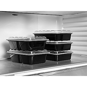 Meal Prep Containers - Food Storage Prep Containers Certified BPA-free - Portion Control, Reusable, Washable, Microwavable Plastic Containers with Lids Bento Box (7 Pack, 1 Compartment, 28 Ounce)