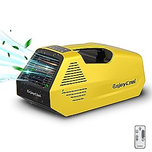 EnjoyCool Portable Air Conditioner,2380BTU Camping Air Conditioner, Dual Hose System AC Outdoor Air Conditioner,240W Low Power Consumption Portable AC for Camping Tent, RVs, Travel, Truck and Fishing