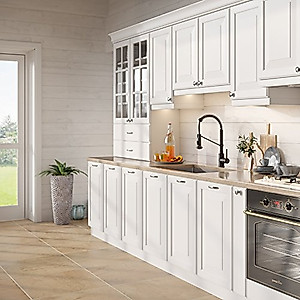 KRAUS 33-inch 16 Gauge Double Bowl 60/40 Standart PRO Kitchen Sink Combo Set with Matte Black Bolden 18-inch Kitchen Faucet and Soap Dispenser, KHU103-33-1610-53MB