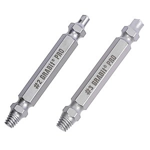 Trend Advanced Damaged Screw Remover Set, Pack of 2, Sizes No.2 & No.3, High Speed Steel Bits, GRAB/SE1/SET