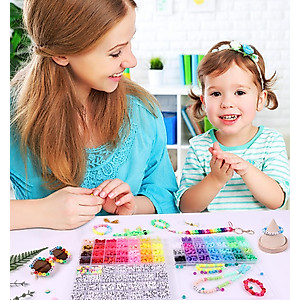 Wutubug 3000Pcs 56 Colors Pony Beads for Bracelet Making Kit, Rainbow Kandi Beads Friendship Bracelet Kit with 910pcs A-Z Letter Beads, DIY Jewelry Making Beads Craft for Adults