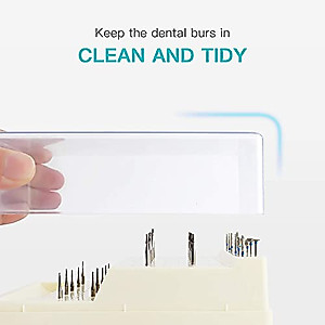 168 Holes Dental Bur Holder Box with Cover and Drawer, Burs Block Station Organizer Case for Bur, Plisher, File - Durable and Sturdy