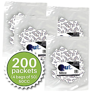 50cc O2 Out Oxygen Absorbers, Scavengers Packets, FoodVacBags Vacuum Sealer Bag or Mylar Bag Long Term Food Storage (200)