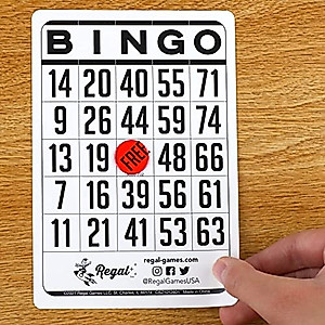 Regal Games - Classic Bingo Cards - 50 Count - 6.125” x 4.17” Cardstock - White