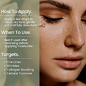 Collagen Serum For Face by Natural Outcome Skin Care - Ultra Impact Marine Collagen Peptides Serum for Face - Facial Moisturizer Anti Aging Serum Gel for Firming, Lifting and Reducing Wrinkles, 1 oz