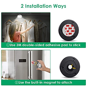 URPOWER Motion Sensor Closet Light, Motion-sensing Battery Powered LED Stick-Anywhere Nightlight,Wall Light for Entrance,Hallway,Basement,Garage,Bathroom,Cabinet,Closet