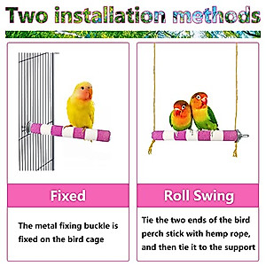 Bird Toys, Parrot Toys, Natural Quartz Sand Rod, Bird Perch Rod, cage Accessories, Suitable for Macaws, buki Birds, Love Birds, Finches, Small and Medium-Sized Birds Habitat