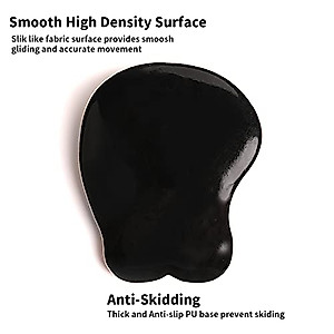 Ergonomic Mouse Pad with Gel Wrist Support 3D Funny Anime Wrist Rest for Home & Office - Corgi Pink