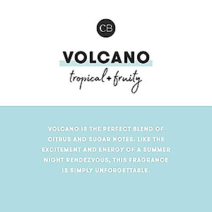 Capri Blue Scented Candle with Muse Tin Candle Holder -Luxury Aromatherapy Candle - 12.5 Oz - Volcano