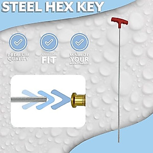 Poolzilla 24" Hex Key for Pool Anchors, Hex Key for for Raising and Lowering Anchors- Extra Long- 1 Pack