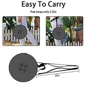 ALEVMOOM Collapsible Stool with Cushion,Camping Stool More Sturdy and Lightweight Telescoping Stool Portable Stool Telescopic Stool for Hiking BBQ with Carry Bag&Carabiner Max Load 550lb