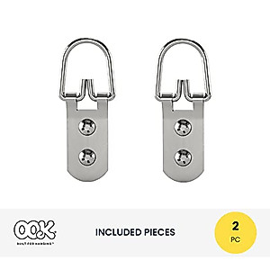 OOK 50207 20-Pound Steel D-Ring Hangers, 2-Pack