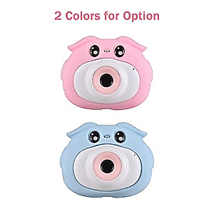 Wennzy Mini Cartoon Kids Digital Camera 1080P Digital Video Camera for Kids Dual Lens 2.0 Inch IPS Screen 4X Zoom Built-in Battery Perfect Birthday for Boys Girls