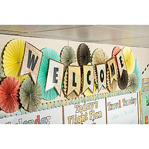 Travel The Map Hanging Paper Fans (TCR77034)