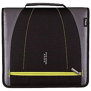 Five Star 2 Inch Zipper Binder, 3 Ring Binder, Removable File Folders, Durable, Black (73289)