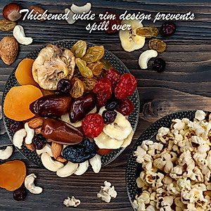 200 Pieces Black Plastic Plates Bulk Disposable Round Plates Black Party Supplies 6 Inch 7 Inch Plates Set for Salad Dessert Cake Home Birthday Wedding Party Event Picnic Dinner BBQ Plates Pack