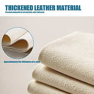 UGSHY 2 PCS 15" x 23" Chamois Drying Towel for Car, Super Absorbent Reusable Shammy Towel, Lint Free Natural Chamois Car Wash Cloth (White)