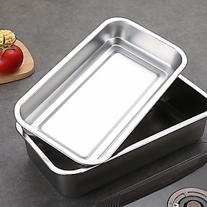 pobowlgarls Large Stainless Steel Food Storage Containers, Food Containers with Lids for Kitchen, Picnic, Travel, Durable, Leak-Proof Design Set of 3 sizes