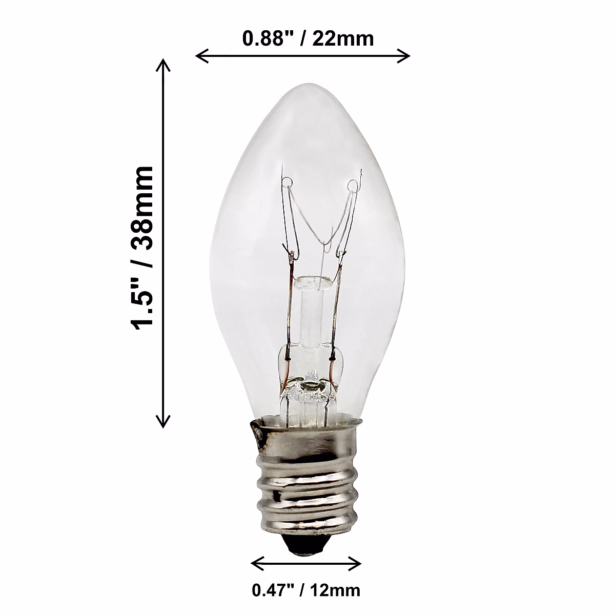 Creative Hobbies Incandescent Replacement Light Bulbs for Wax Warmers, Salt Lamps, Night Lights - 15 Watt, Clear, Steady Burning - Dimmable Bulbs | 25 Pack