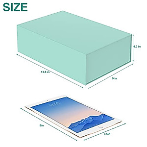 Luxury Large Gift Box 13.8x9x4.3 Inches Storage Box Ribbon Magnetic Closure for Luxury Packaging Box for Mother's Day, Birthdays, Bridal Gifts,Weddings