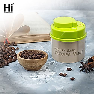 HI Mighty Safe Vacuum Vault Container, Vacuum Seal Air Tight Containers for Kitchen, Air Sealed Container For Spices and Herbs
