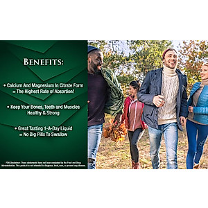 Tropical Oasis Liquid Calcium Magnesium - Natural Formula w/Support for Strong Bones - Liquid Vitamins w/Calcium, Magnesium & Vitamin D - up to 96% Absorption by The Body. - 32oz, 64 Serv.