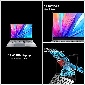 Windows 11 Laptop, 16GB RAM 256G SSD 512GB TF Card Expansion ,15.6 Inch N5095 Quad core, FHD 1920*1080 IPS Display, HDMI,2.4/5G/AC WiFi, Thin& Light Notebook , All-Metal Body,Office Built-in