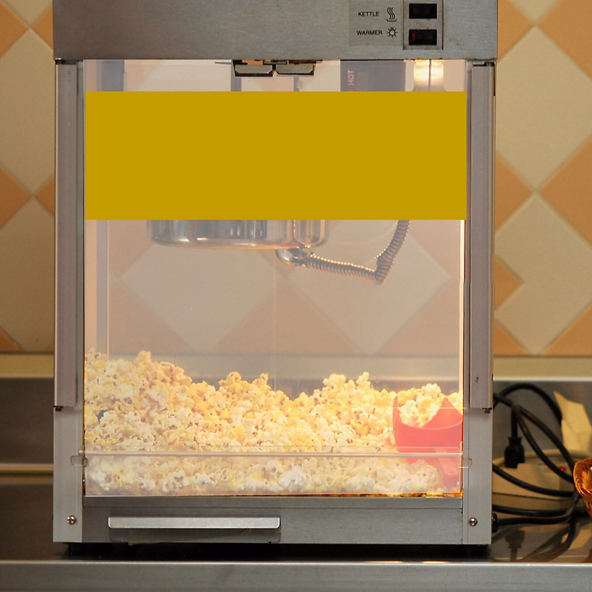 ABOOFAN Commercial Popcorn Machine Door Panel, PVC Thicken Popcorn Popper Machine Panel Replacement for Popcorn Machine Parts 28.6 * 21.5cm