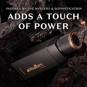 Malbec Black Eau de Toilette By O Boticario, Wine-Inspired Cologne For Men, Long-Lasting Men's Fragrances, Vanilla, Whiskey Woody & Amber Scent, 3.4 Ounce