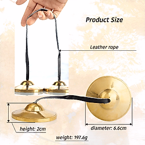 ZenBless Tibetan Tingsha Cymbals 2pcs, with Storage Box and Fabric Case,Meditation Brass Chime Bells for Spiritual Healing Mindfulness, Yoga Buddhist, Relaxation Musical Instruments