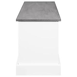 Coaster Home Furnishings Alma 3-Drawer Storage Bench White and Weathered Grey