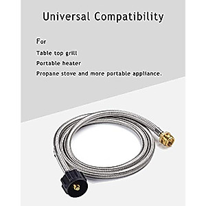 SHINESTAR 3-Pack Propane Y Splitter Tee Adapter and Propane Hose Adapter 1 LB to 20LB and Propane Refill Adapter