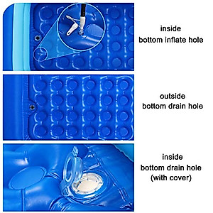 ECOiNVA Inflatable Swimming Pool Bathtubs Hot Tubs with Electric Air Pump (150cm)