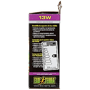 Exo Terra Reptile Vision Compact Fluorescent Lamp, 13-watt