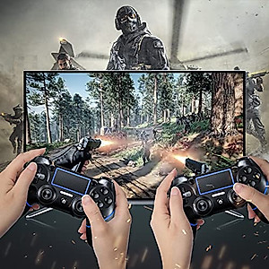 GEOARAL Wireless Controller Compatible with PS4/PC/Slim/Pro with Audio Function and Built-in 6-Axis Gyroscope