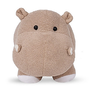 B-CREATOR Hippo Stuffed Animals Zoo - (Small, Gray) Soft Hippopotamus Plush Toys Gifts for Baby Boys and Girls