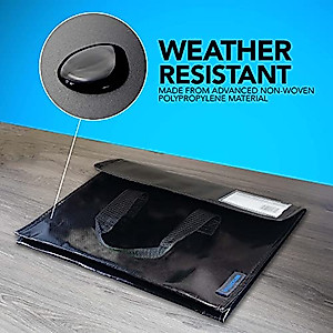 Itoya Profolio Art Envelope Pro, Weather-Resistant with Nylon Handles, 10.5 X 14 inches, Gloss Black (NV-10-14BK)