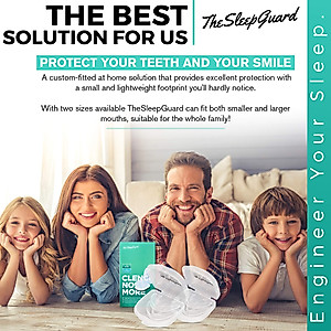 TheSleepGuard Mouth Guard for Clenching Teeth at Night [Pack of 4, Small & Large] – Custom Night Guards for Teeth Grinding, Bruxism, Jaw Pain, TMJ – Nighttime Protection During Sleep for Men and Women
