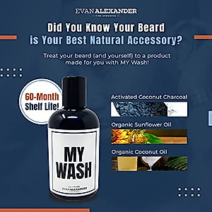 Evan Alexander Fine Grooming MY Wash Detoxifying Beard Shampoo, Fresh, 4 Fluid Ounces