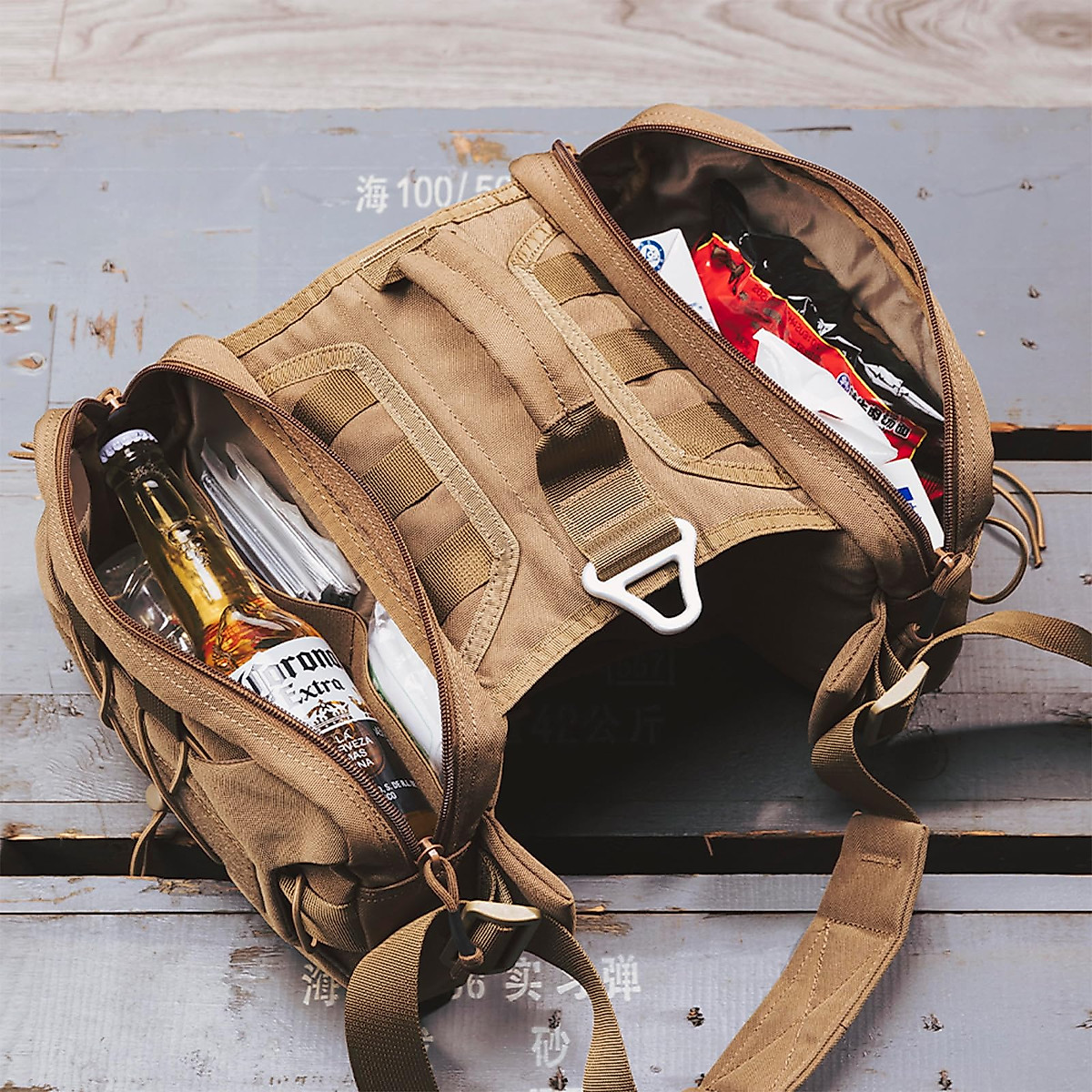 EXCELLENT ELITE SPANKER Dog Pack Hound Dog Saddle Bag Backpack for Travel Camping Hiking Medium & Large Dog with 2 Capacious Side Pockets(RGN-L)