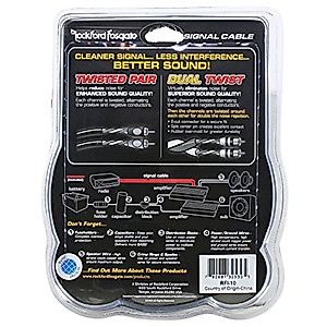 (2) Rockford Fosgate RFI-10 RFI10 10 Foot Twisted Pair OFC Car Audio RCA Cables