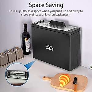 CTT 2 in 1 Baker Pizza Oven Countertop Toaster Multi-Functional,Instant Pizza Cooking With Removable Pizza Door, Flip Up & Away for Space Saving, High Capacity,1200 W, 4-Slice