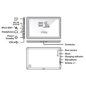 2018 RCA Galileo Pro 11.5" 32GB Touchscreen Tablet Computer with Keyboard Case Quad-Core 1.3Ghz Processor 1GB Memory 32GB HDD Webcam Wifi Bluetooth Android 6.0 - Charcoal