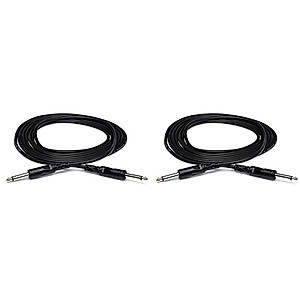 HOSA CPP-103 1/4" TS to 1/4" TS Unbalanced Interconnect Cable, 3 Feet (Pack of 2)