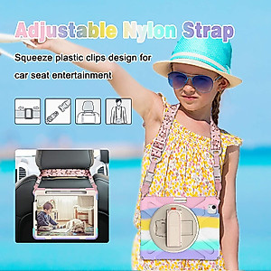 TSQ Shoulder Strap for iPad Cases Tablet Cases | Adjustable Removable Carrying Strap | Ultra Comfortable Replacement Shoulder Strap for Drop Protection for Kids Girls | Pink